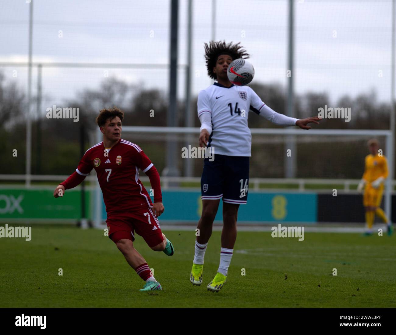 St Georges Park, UK. 23rd Mar, 2024. Baylee Dipepa (14) forward for ...