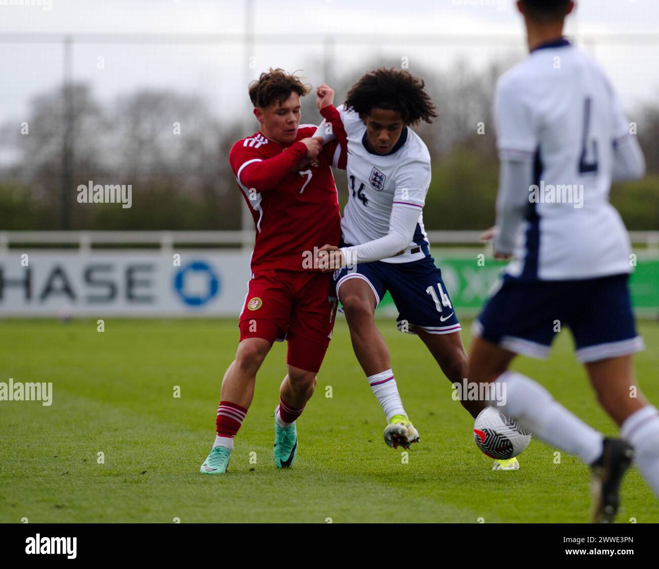 St Georges Park, UK. 23rd Mar, 2024. Baylee Dipepa (14) forward for ...