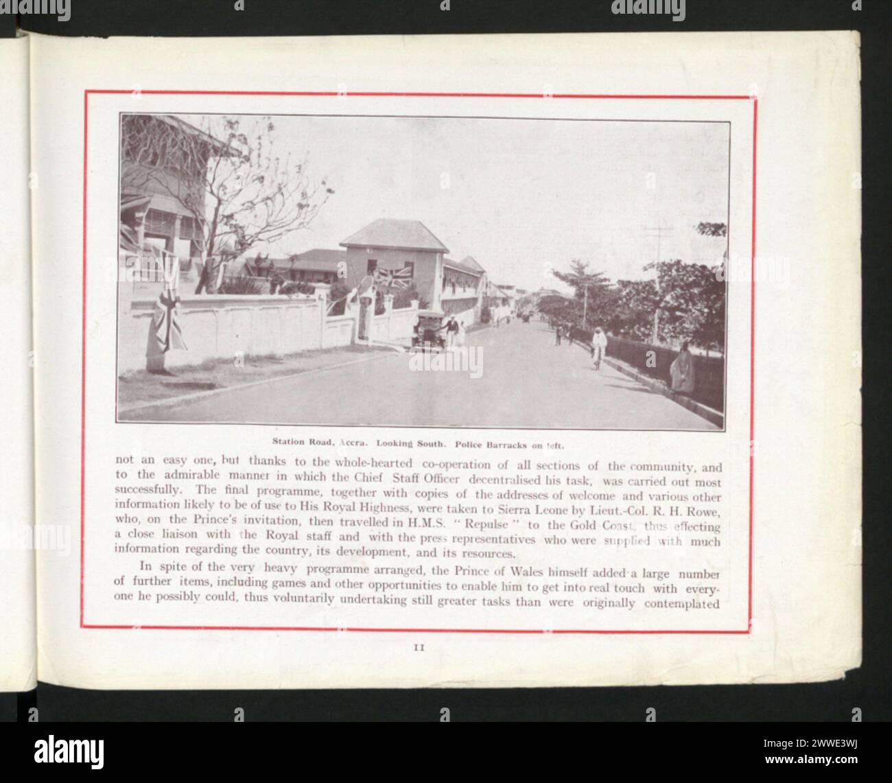 Description: Station Road, Accra. Looking South. Police Barracks on ...