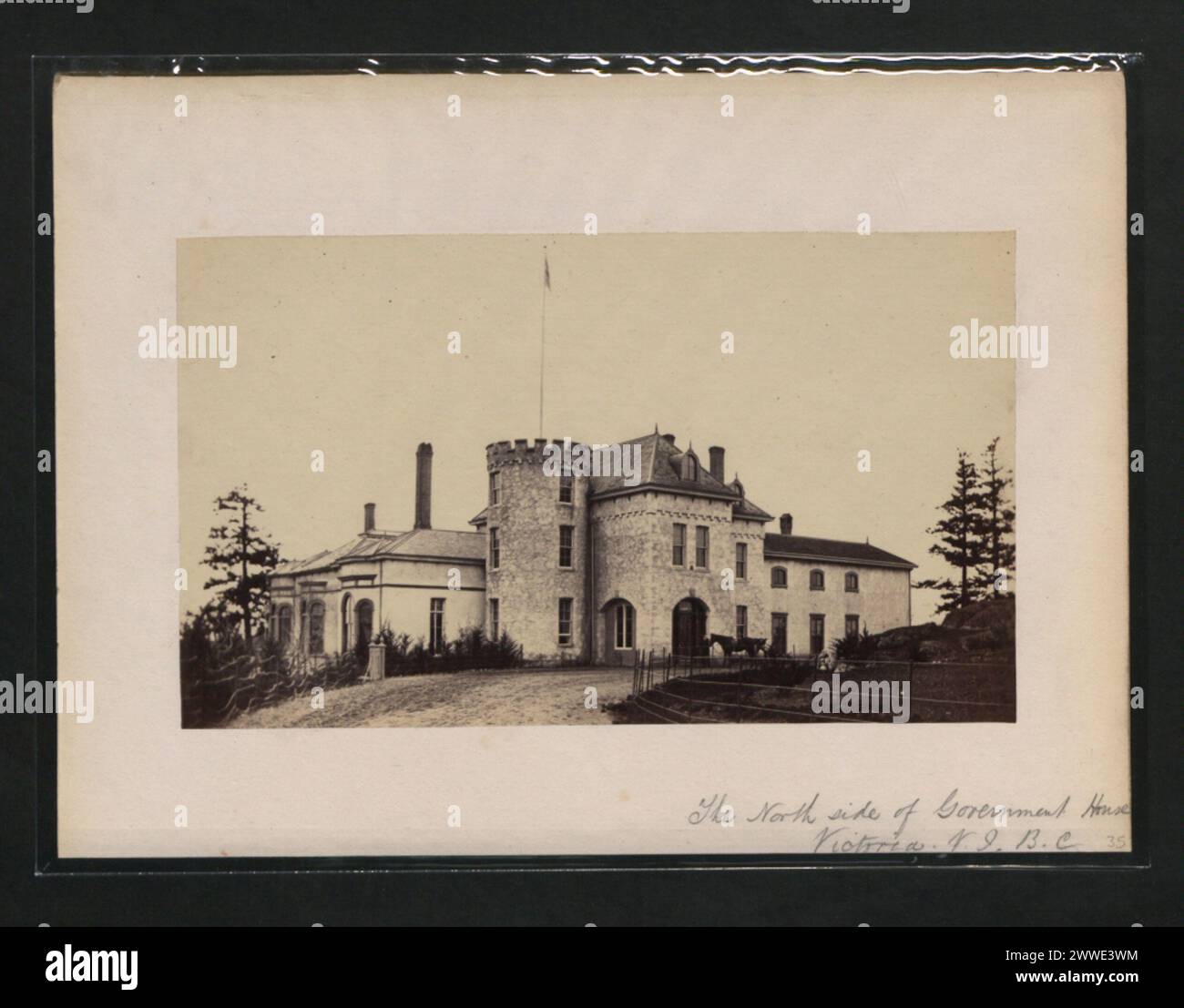 North side view of Government House in Victoria, Vancouver Island ...