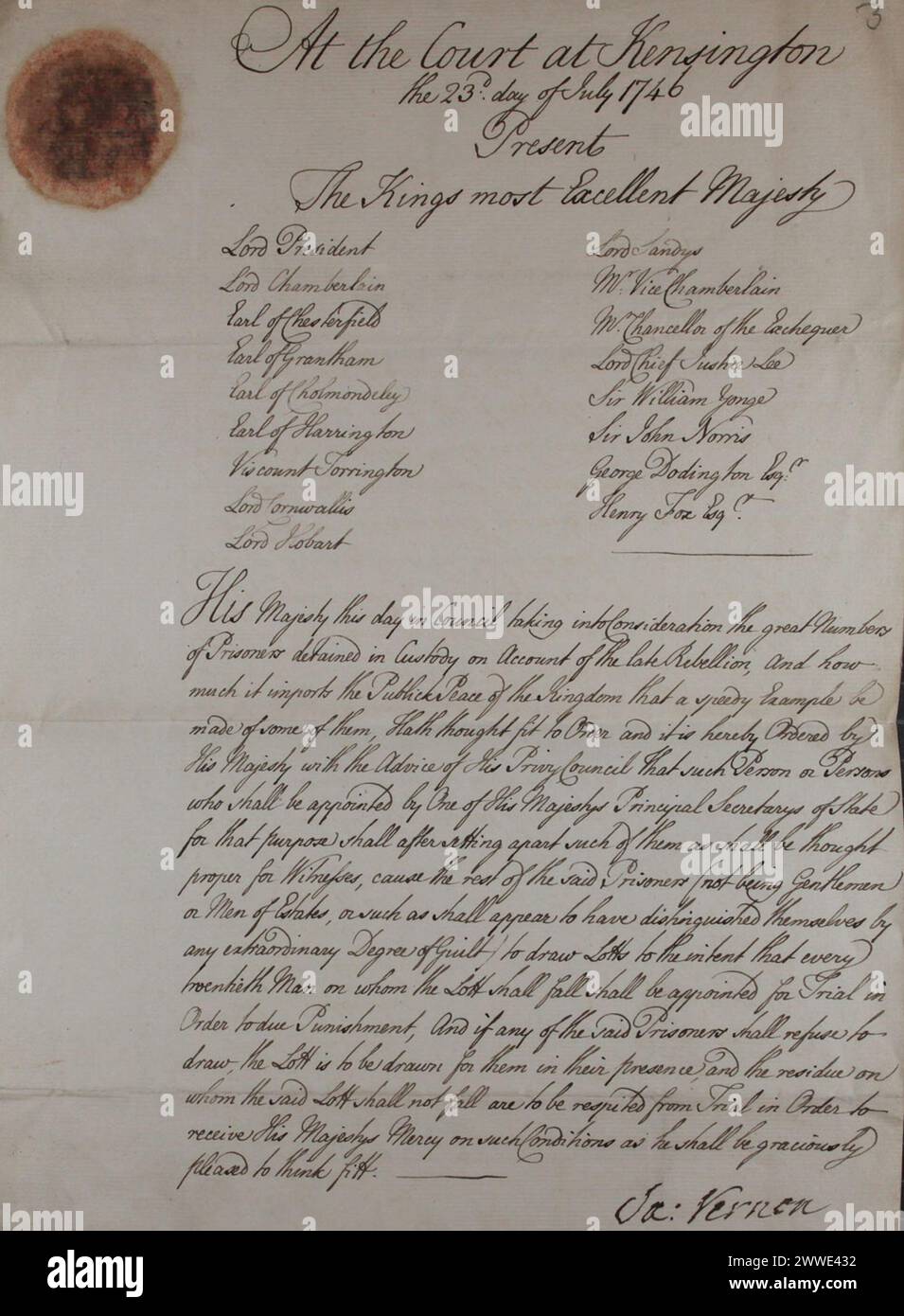 After the 1745 Jacobite rising, King George II ordered lots drawn to ...