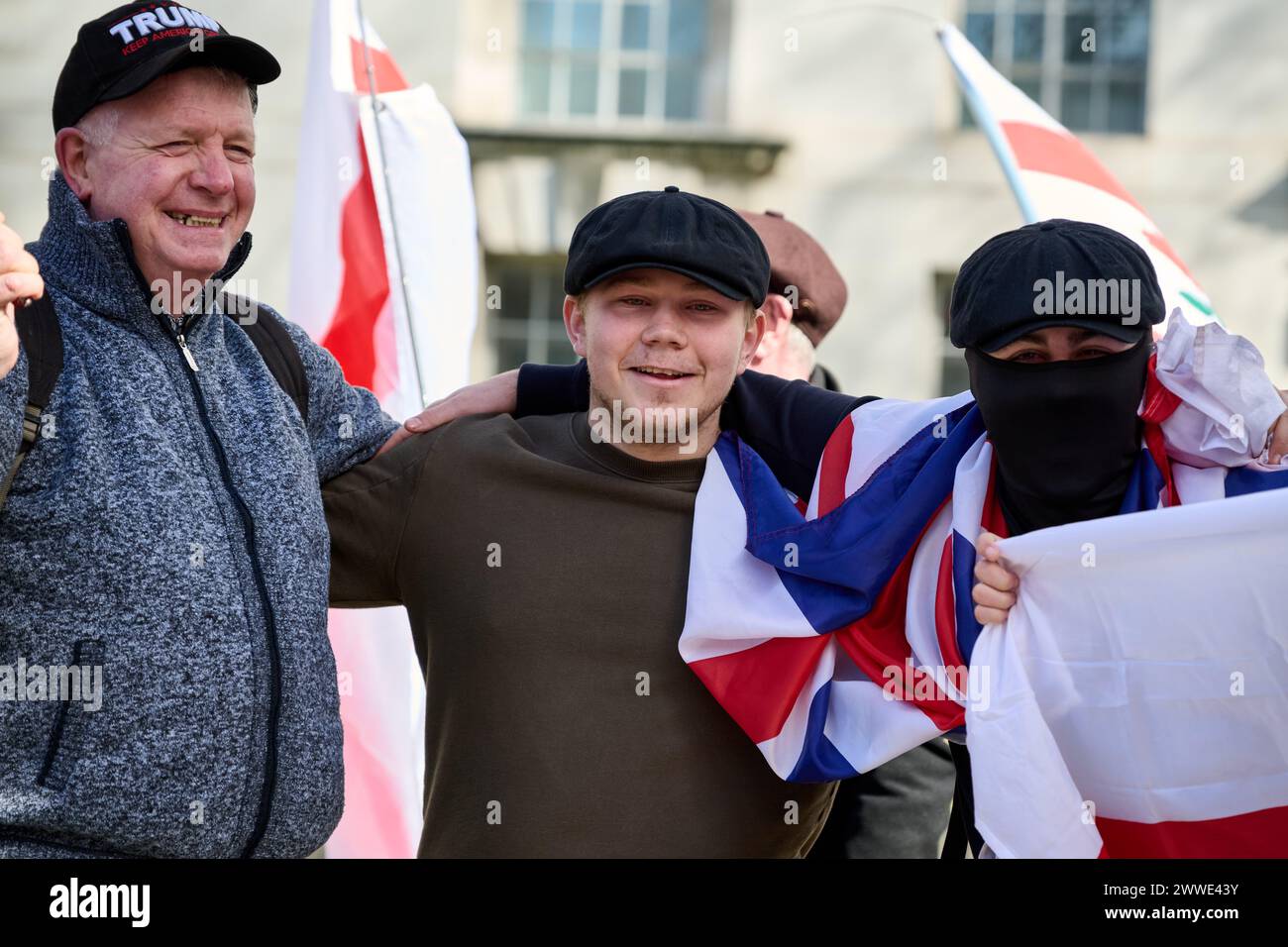 London, England, UK. 23rd Mar, 2024. Around 100 people gathered for the ...