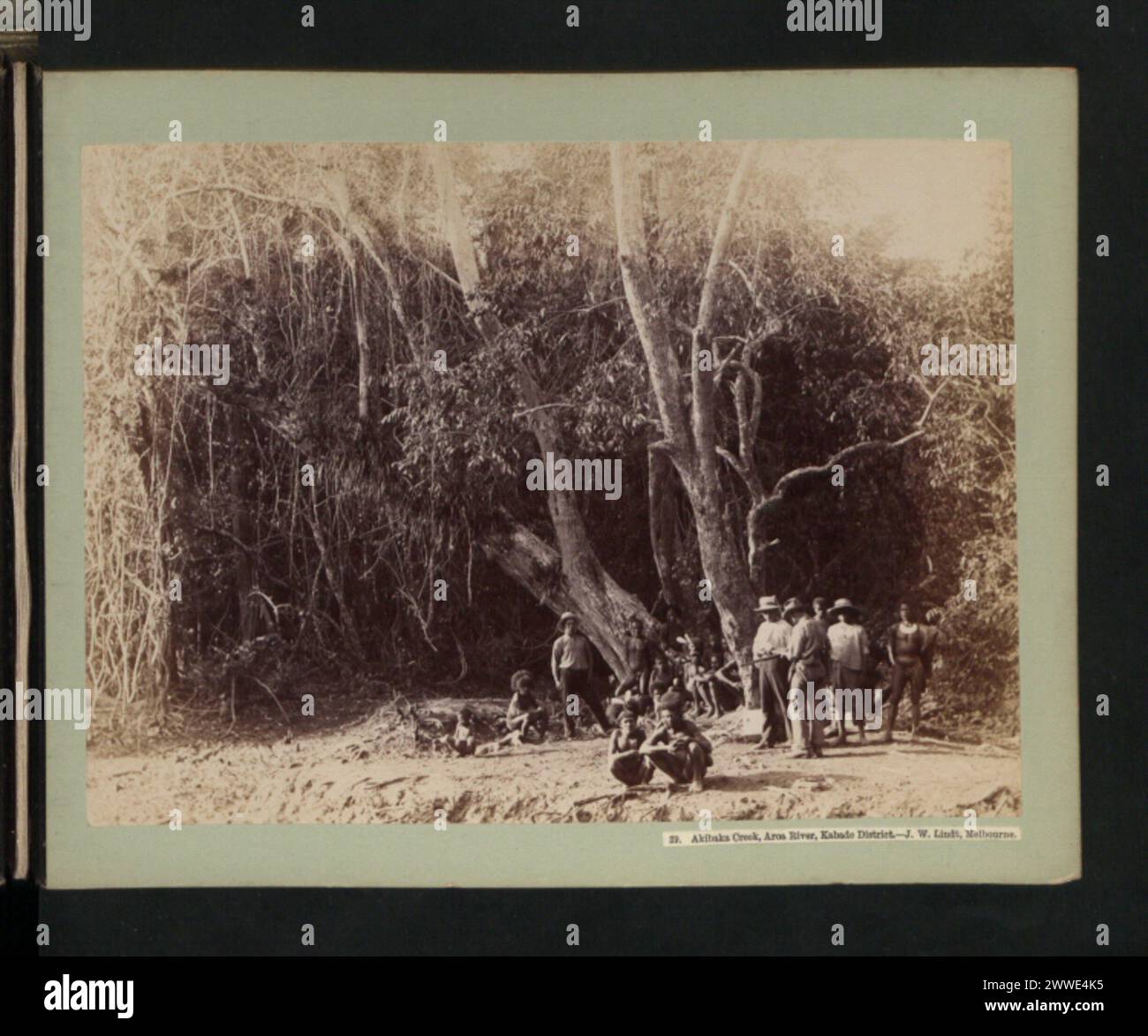 Description: Akibaka Creek, Aroa River, Kabade District.-J.W. Lindt ...