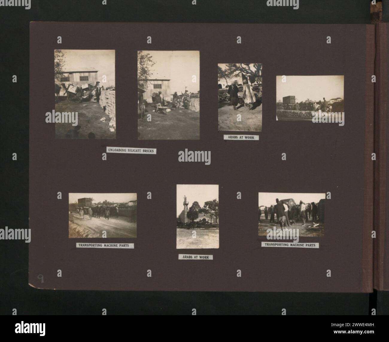 Description: Unloading Silicate Bricks Location: Jaffa, Palestine Date ...