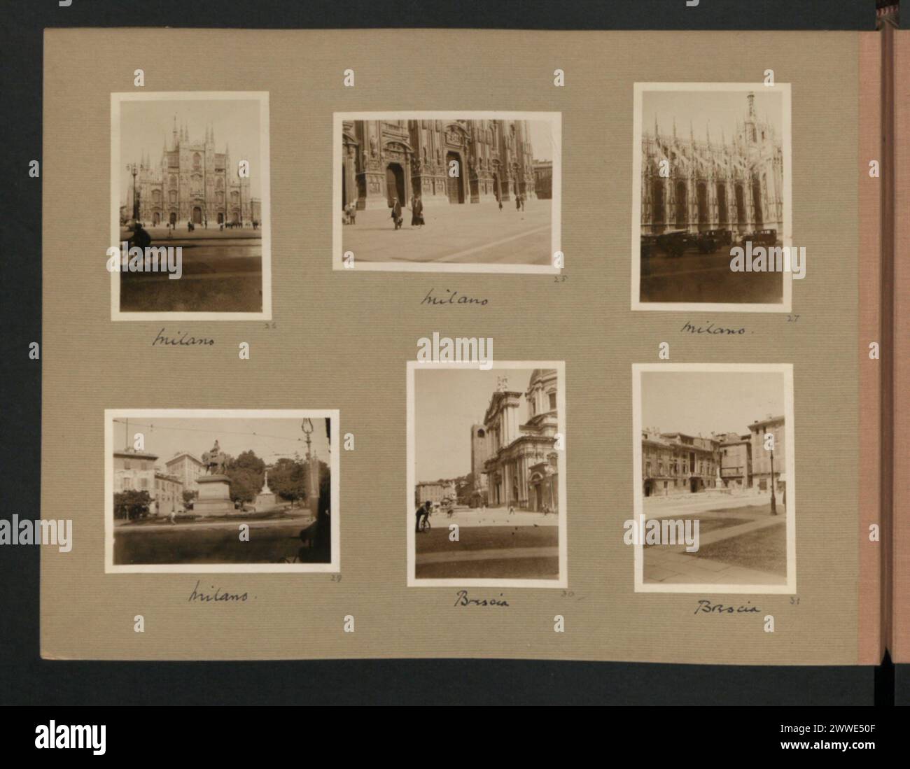 Photographs of Milan and Brescia in Italy, taken between 1930 and 1939 ...