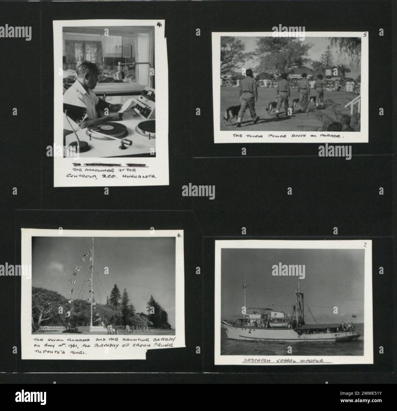 Scenes from Tonga including a radio announcer at Z.C.O. Nuku'alofa, a ...