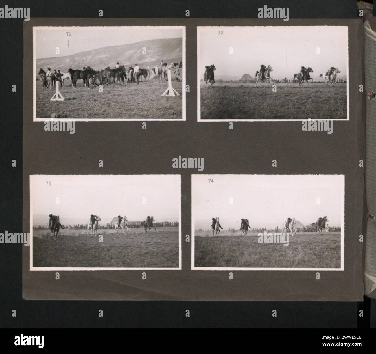 Description: Photographs of the Cavalry Regiment annual sports at Samakh, Palestine Location ...