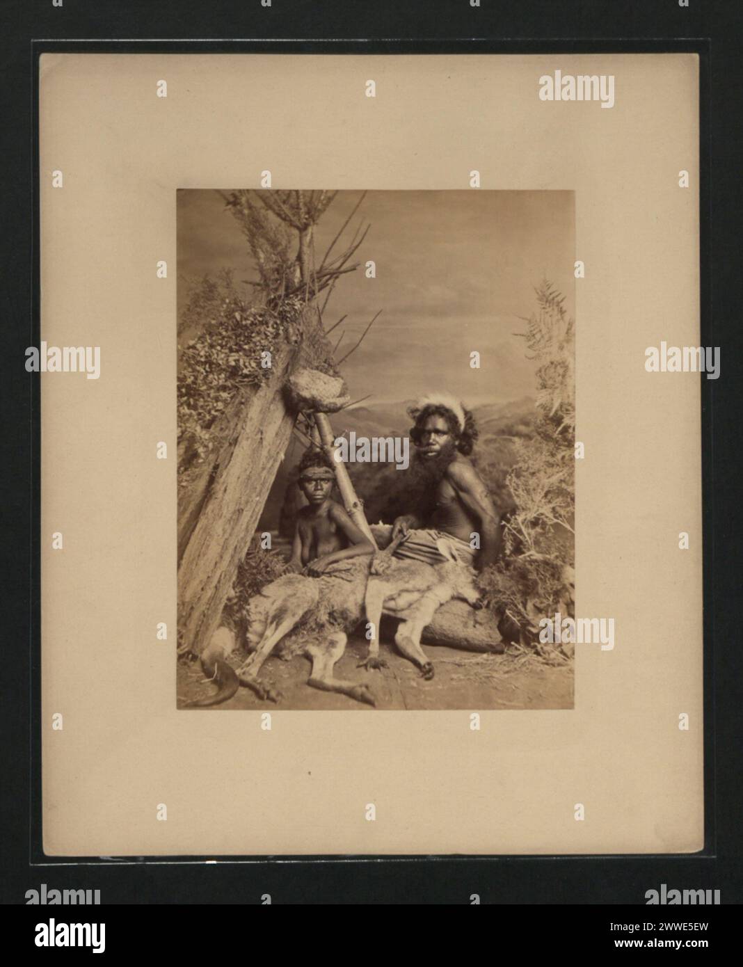 Description: Australian aborigines, photographed by J W Lindt: a ...