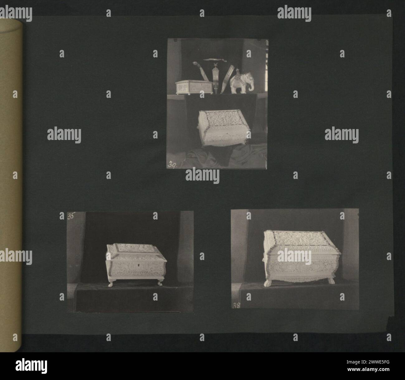 Description: Some of the Ivory Work and Knives exhibited. Location ...