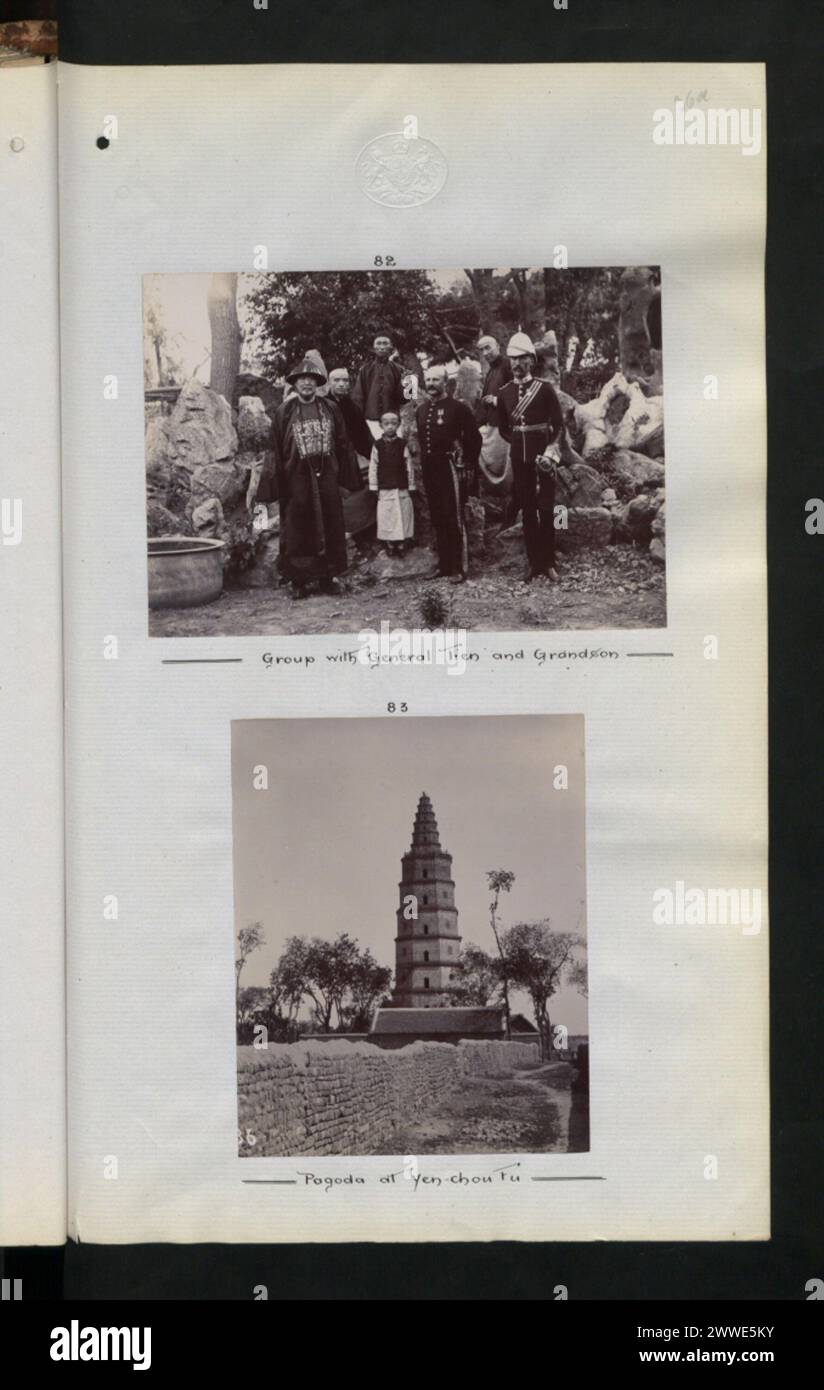 Photograph from 1903 showing General Tien with his grandson in China ...