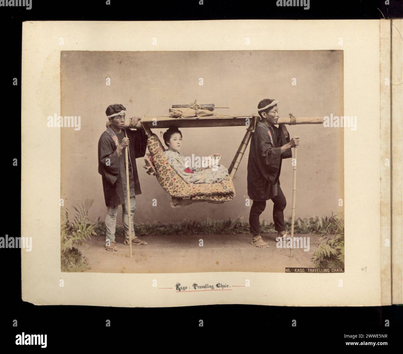 Description: Kago : Travelling chair. Location: Japan japan, asia ...