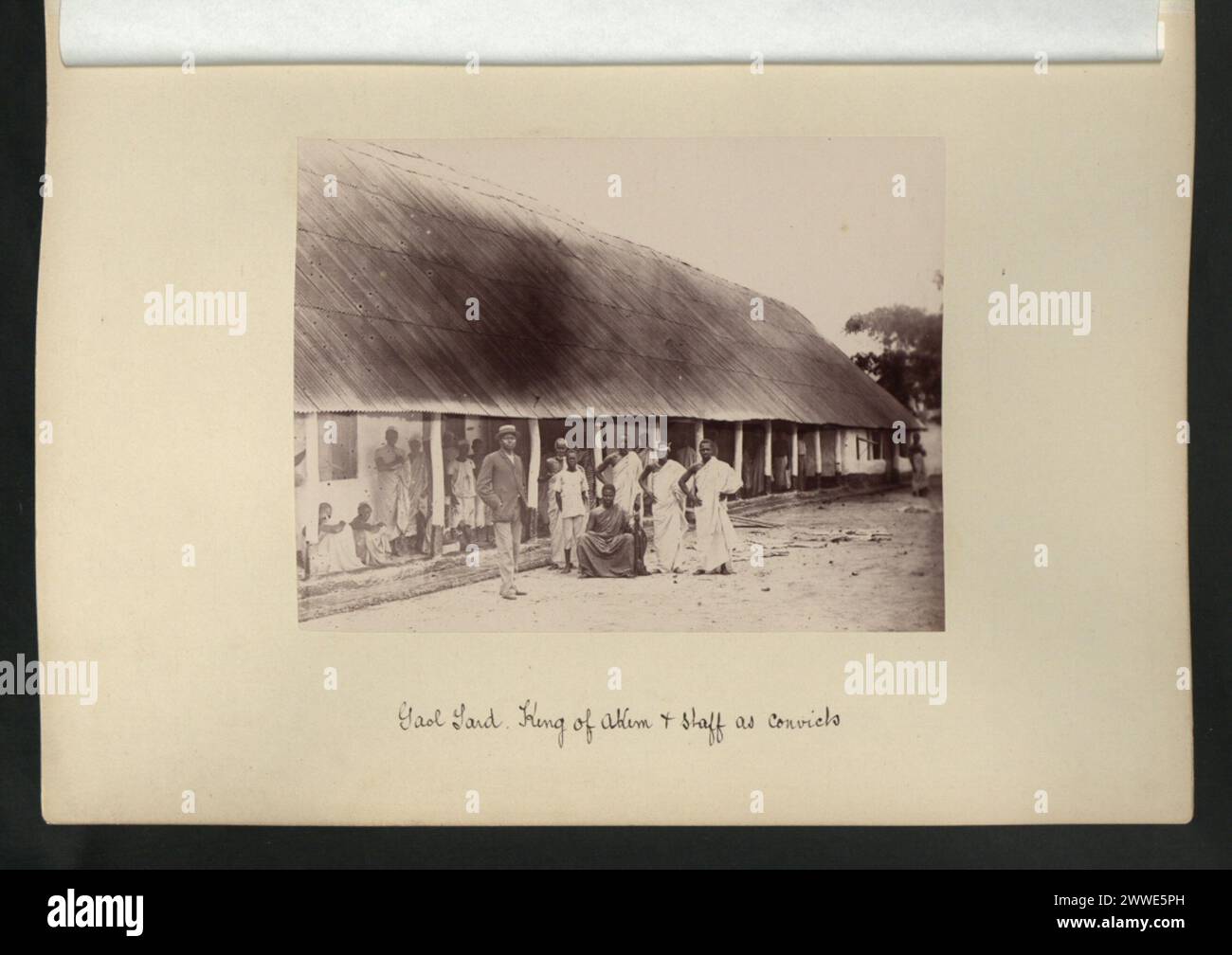 Description: Gad Yaid, King of Akim & Staff as convicts africa Stock ...