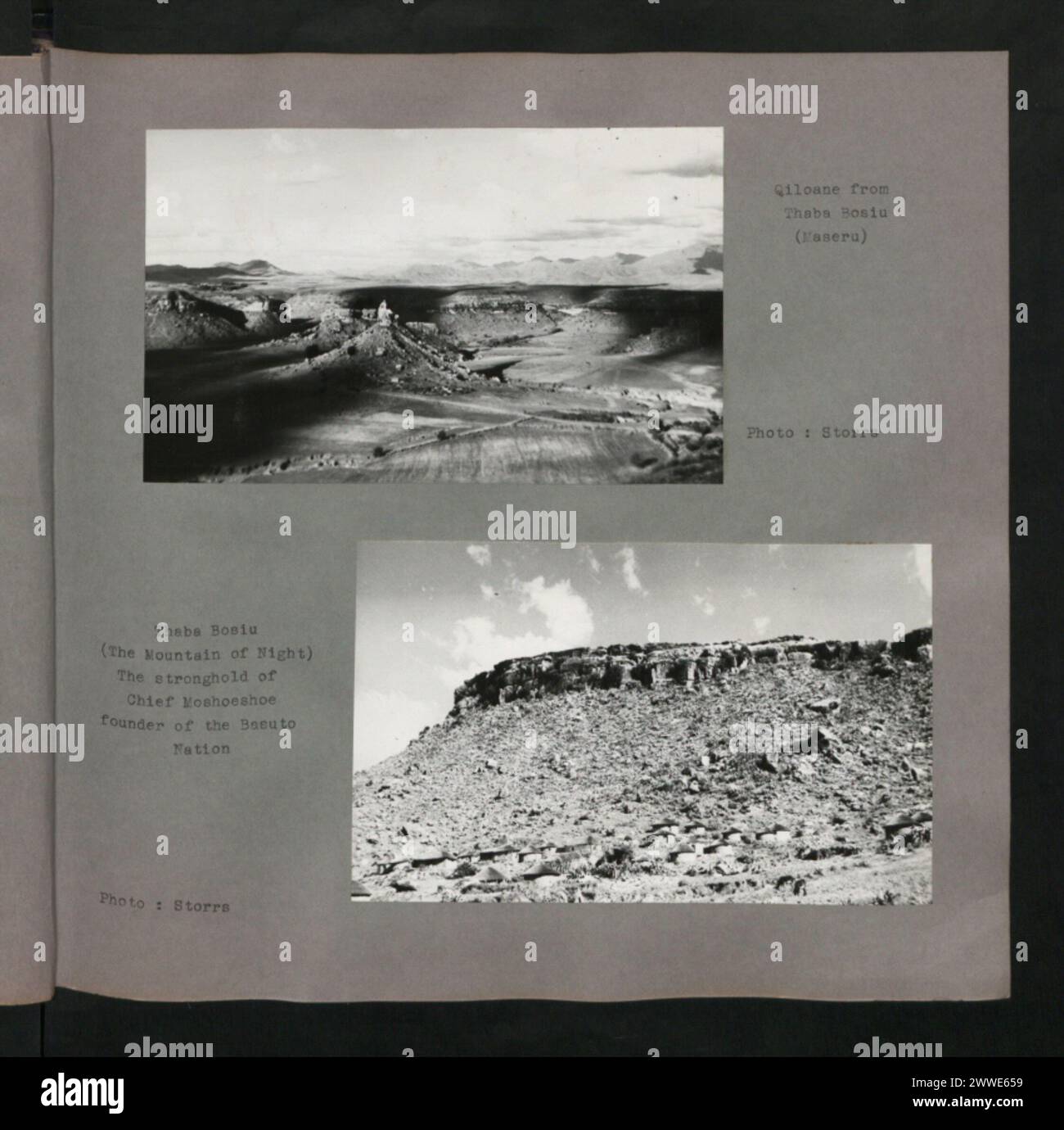 Description: Qiloane from Thaba Bosiu (Maseru) Photo : Storrs Location ...