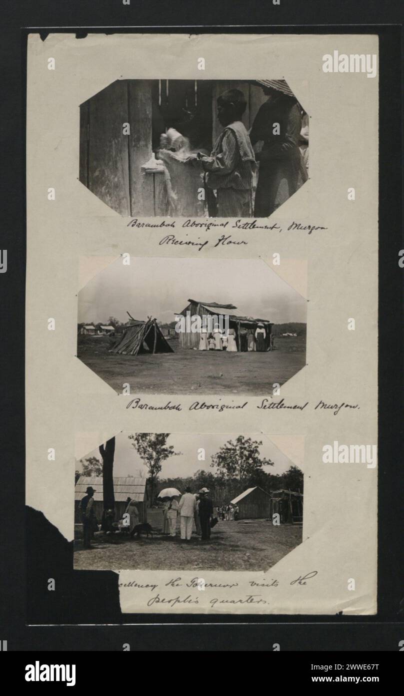 Description: Barambah Aboriginal Settlement, Murgon. Receiving flour ...