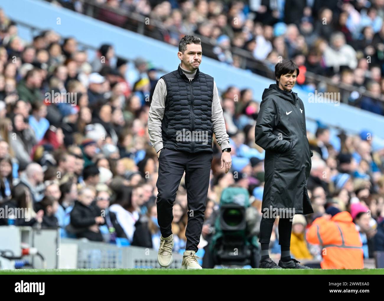 Marc Skinner manager of Manchester United Women, during the The FA ...