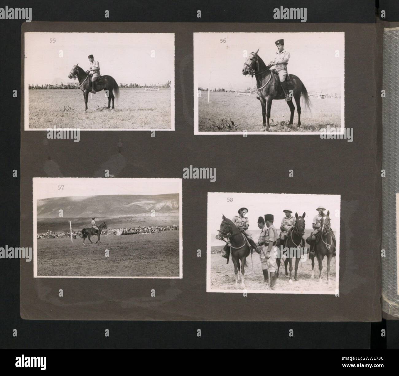 Description: Photographs of the Cavalry Regiment annual sports at Samakh, Palestine Location ...