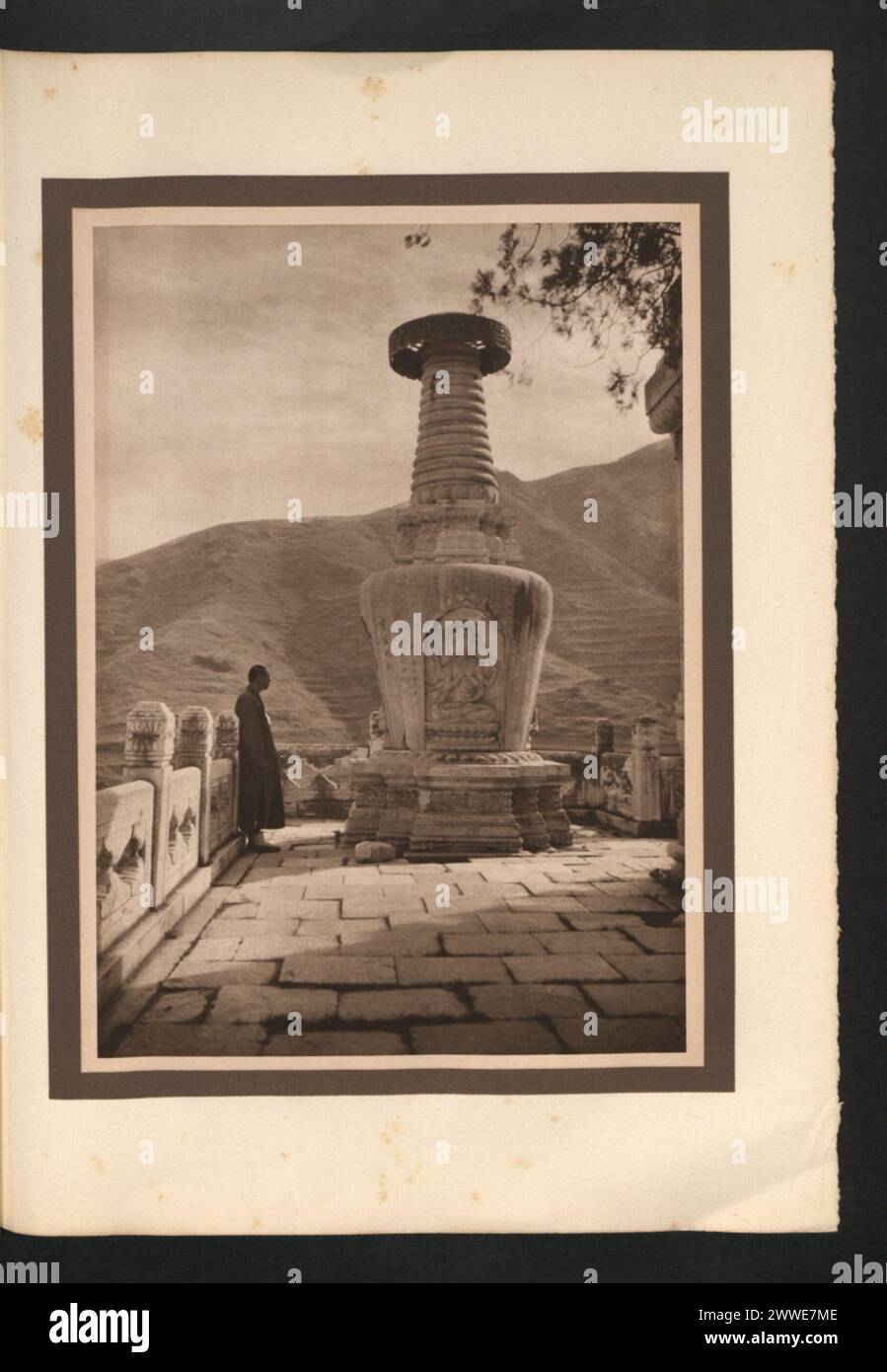 This image shows the Marble Sentinel at Pi Yun Ssu in Peking, China ...