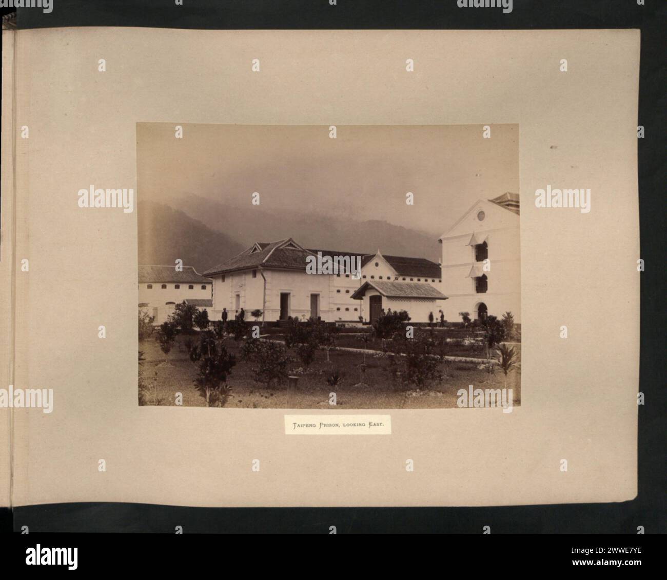 Description: Taipeng Prison, looking east. Location: Taipeng, Malaya ...