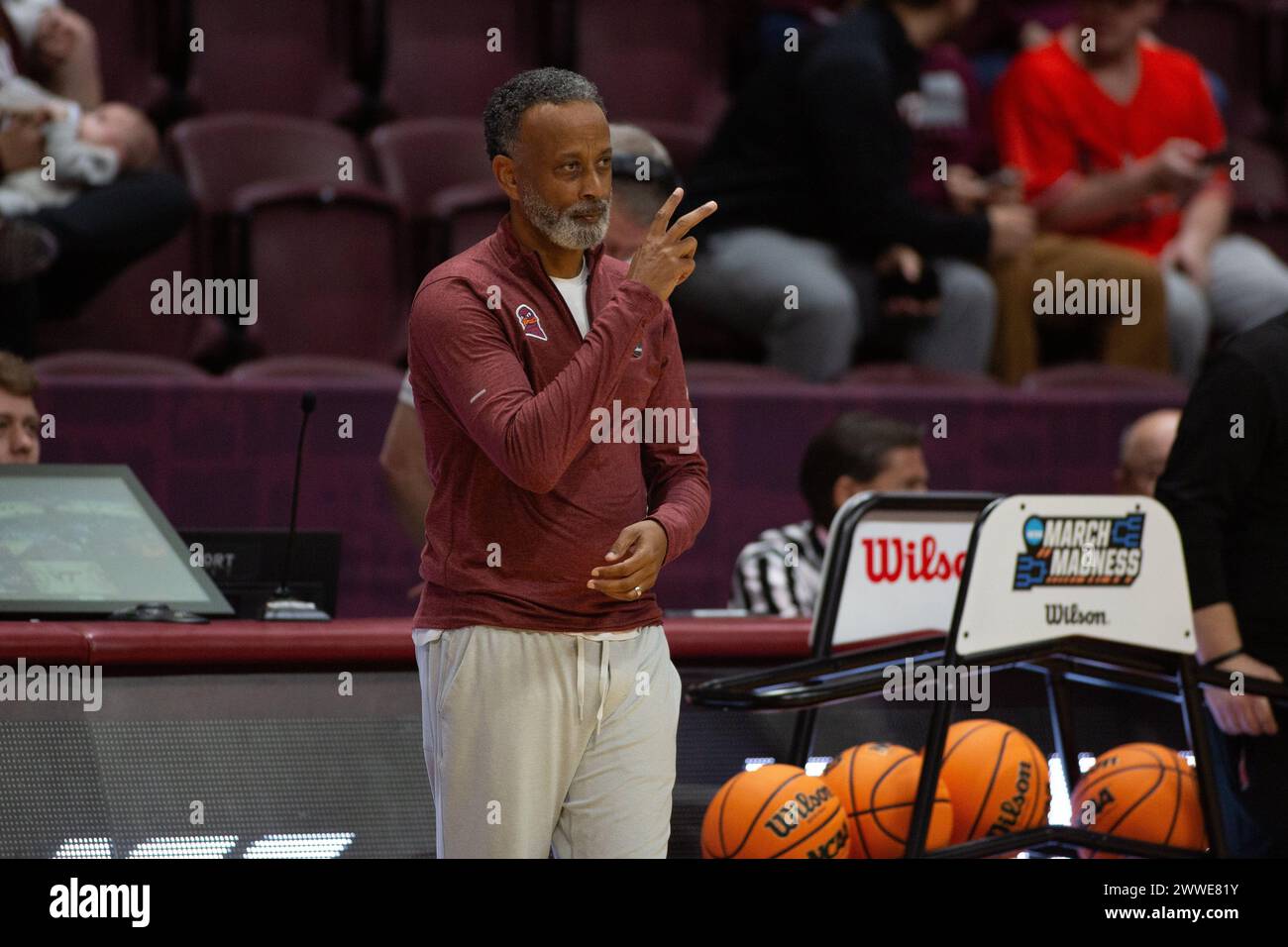Blacksburg, VA, USA. 22nd Mar, 2024. Virginia Tech Hokies head coach ...