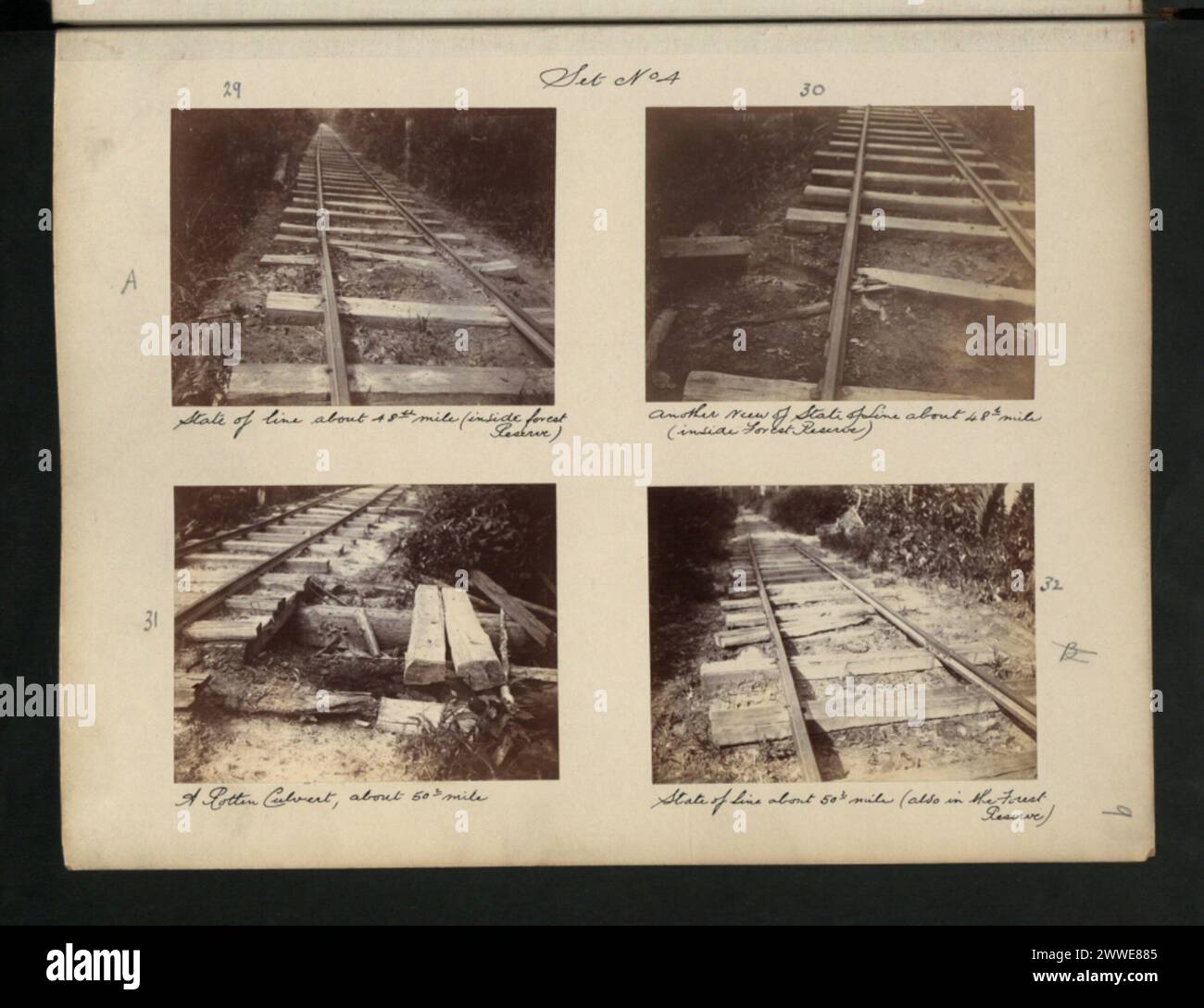 Views of the railway line around the 48th and 50th miles inside the ...
