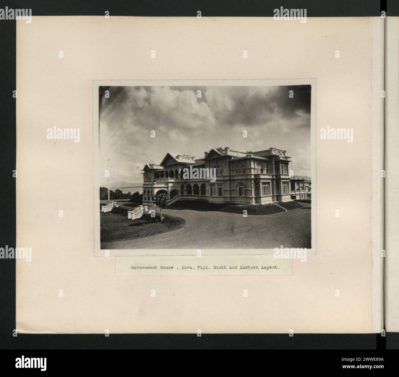 Photograph depicting the south and eastern aspects of Government House ...