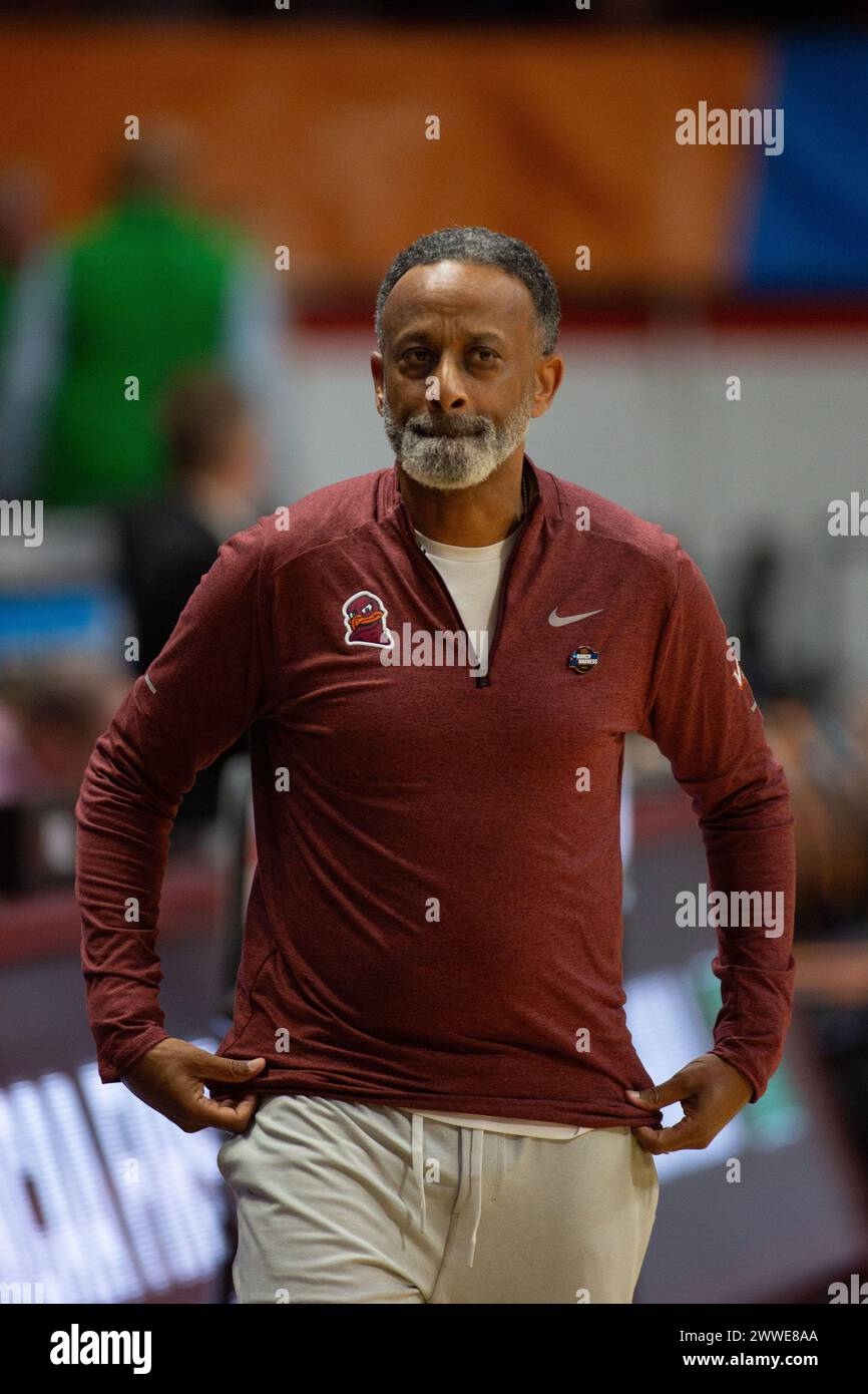 Blacksburg, VA, USA. 22nd Mar, 2024. Virginia Tech Hokies head coach ...
