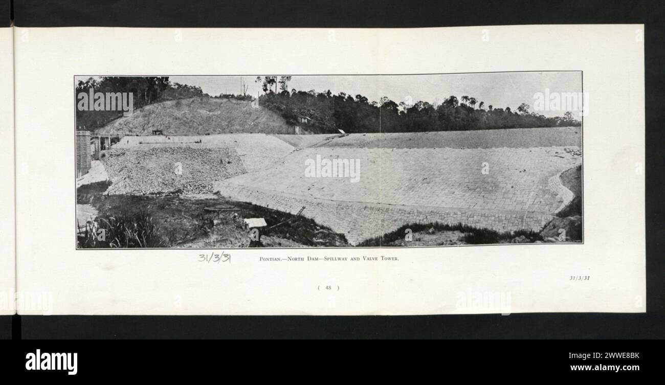 Description: Pontian.-North Dam-Spillway and valve tower. Location ...