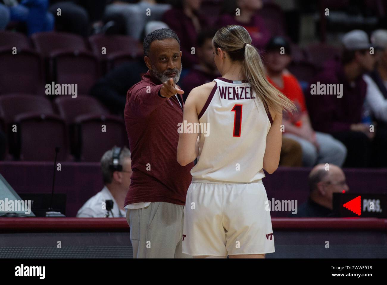 Blacksburg, VA, USA. 22nd Mar, 2024. Virginia Tech Hokies head coach ...