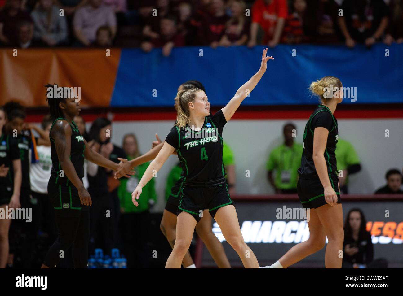 Blacksburg, VA, USA. 22nd Mar, 2024. Marshall Thundering Herd guard ...