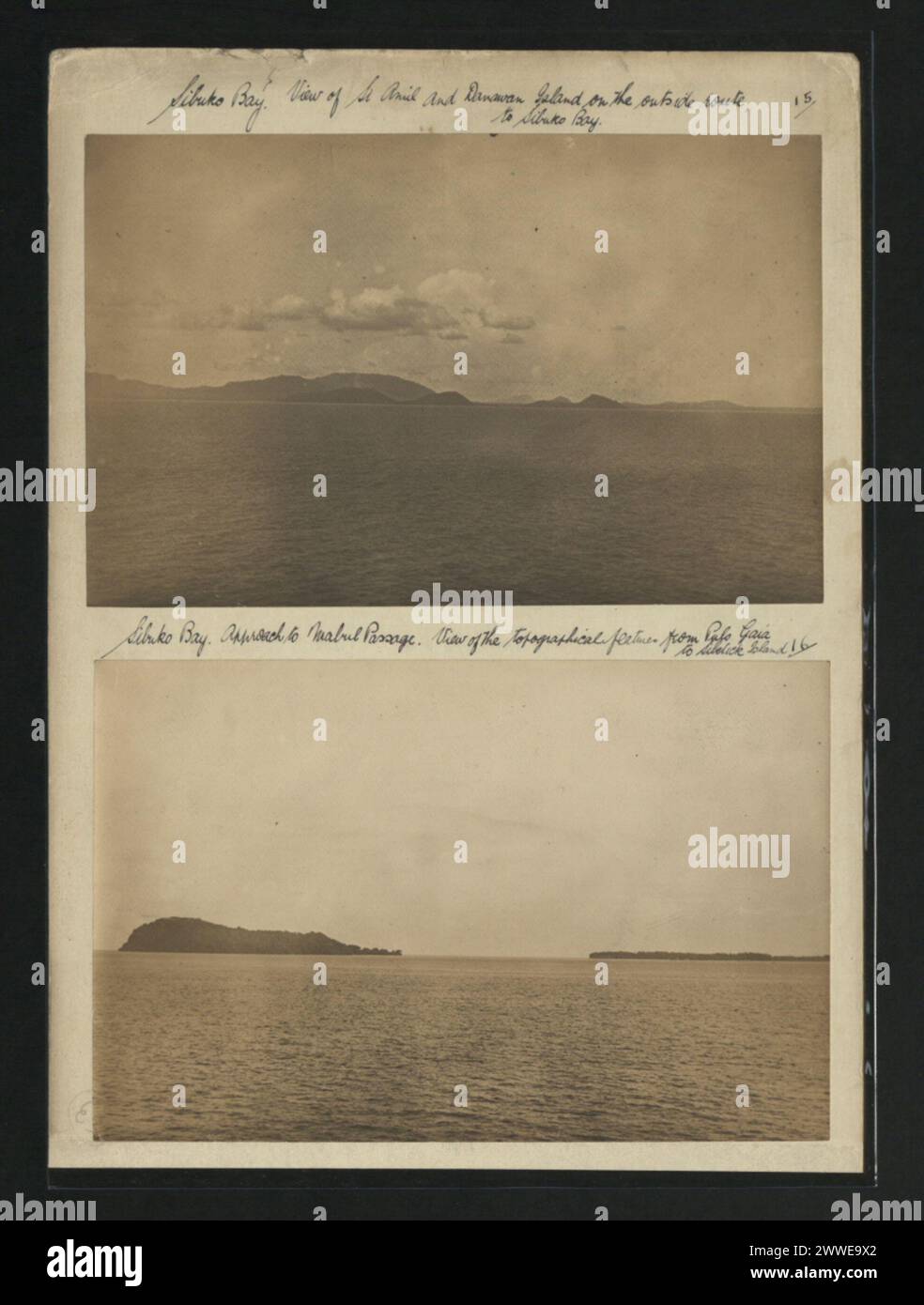 Description: Sibuko Bay. View of Si Anul and Darawan Island on the ...