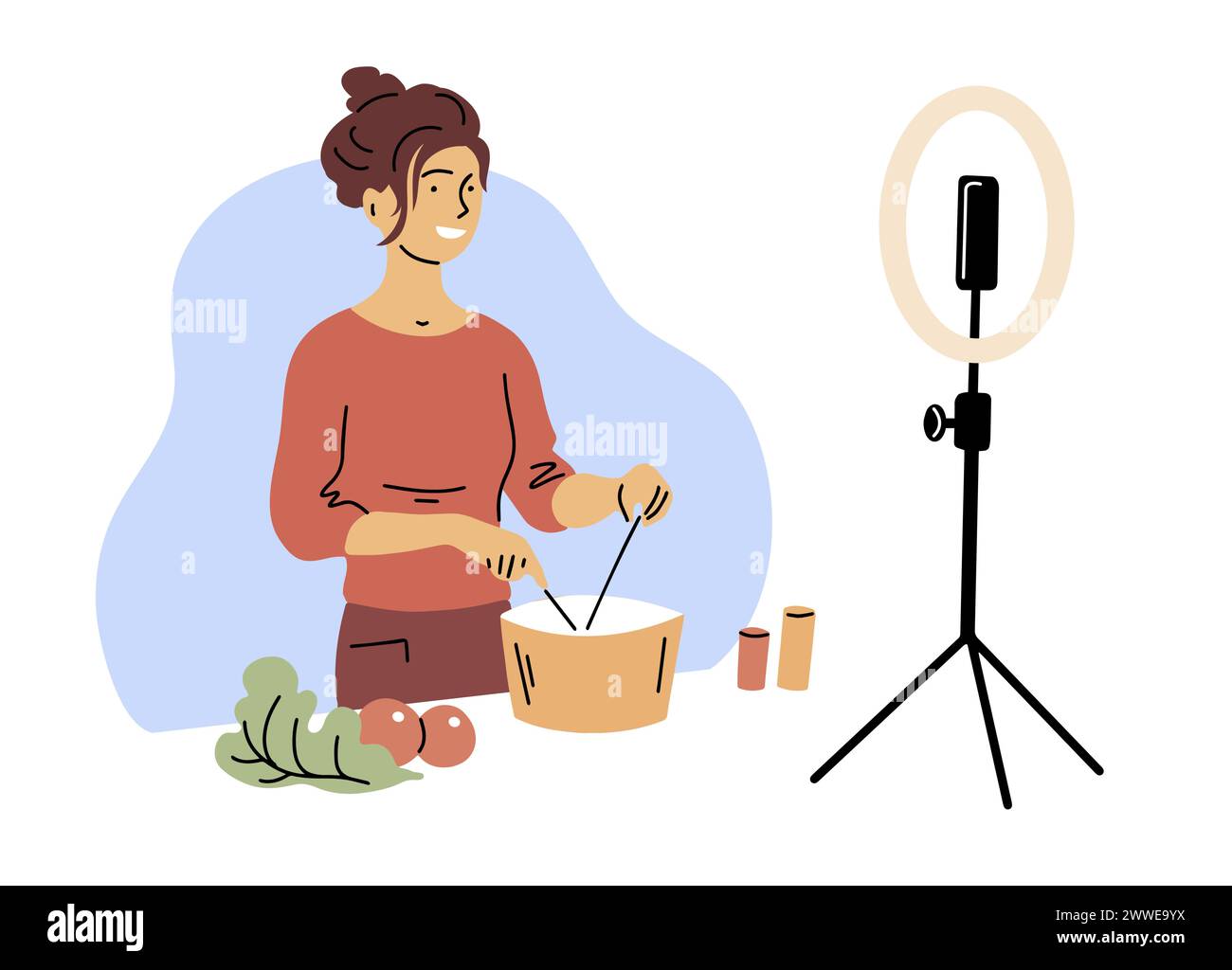 Cook prepares food Stock Vector Images - Alamy