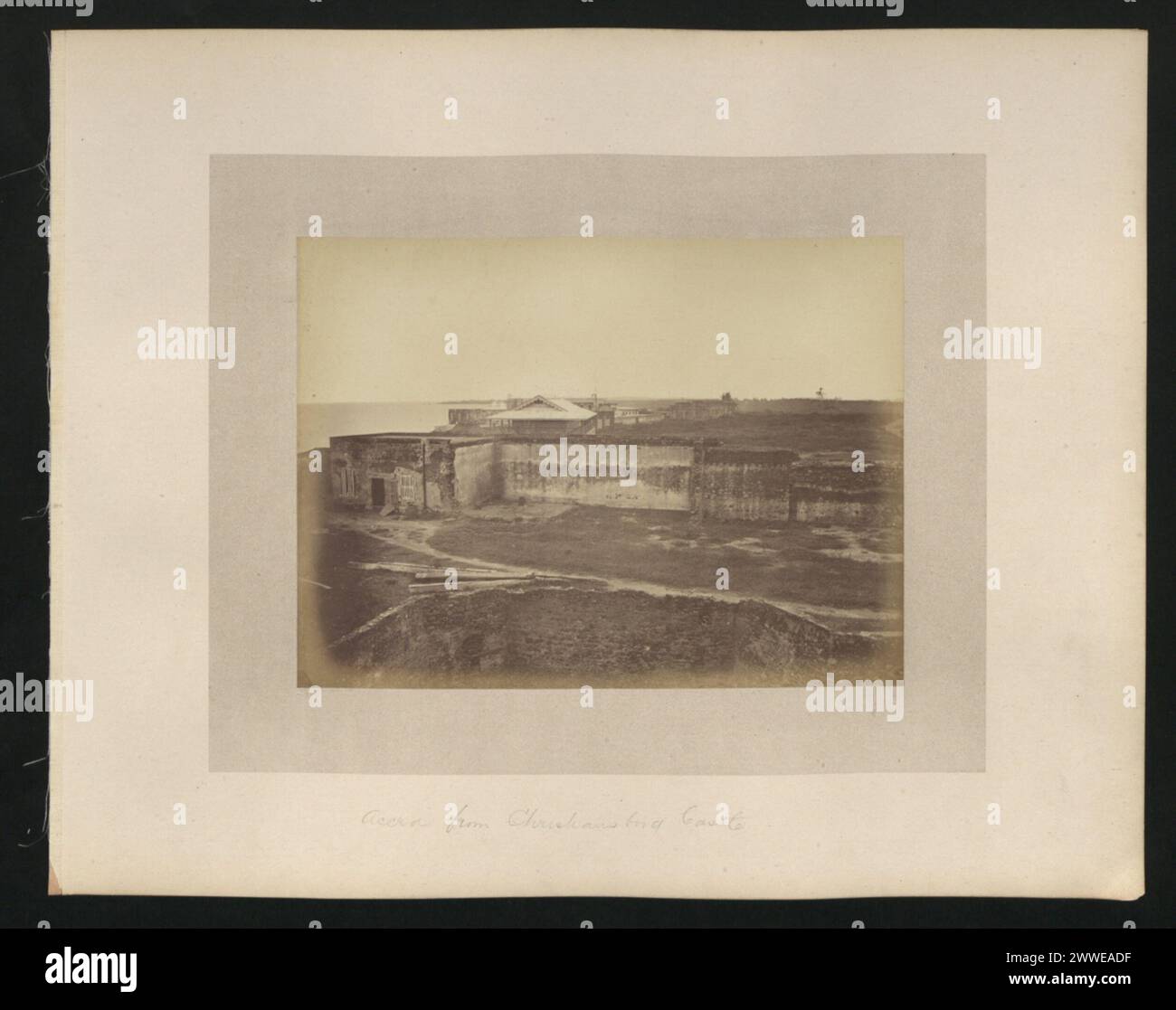 View of Accra from Christiansburg Castle, showing the city layout ...