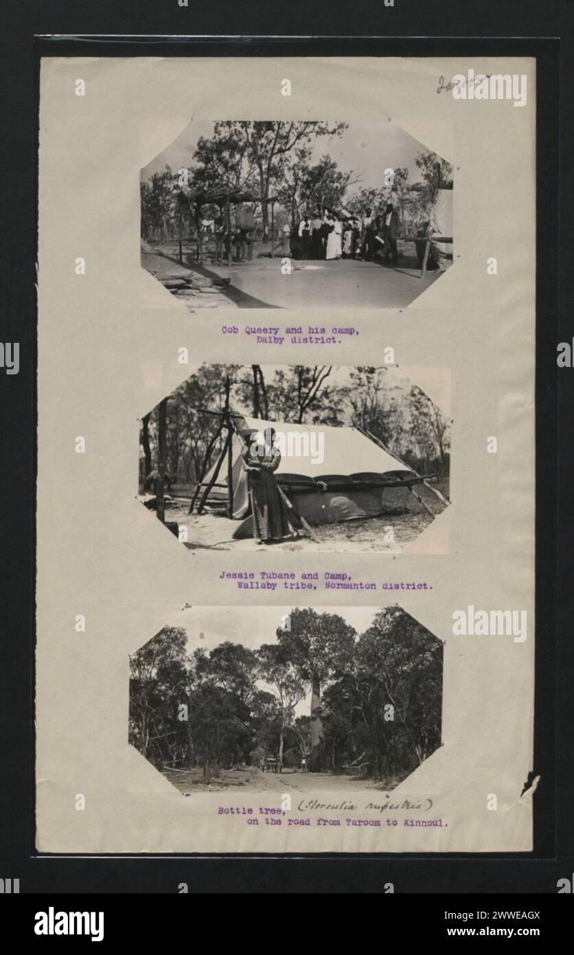 Description: Taroom. Cob Queery and his camp, Dalby district. Location ...
