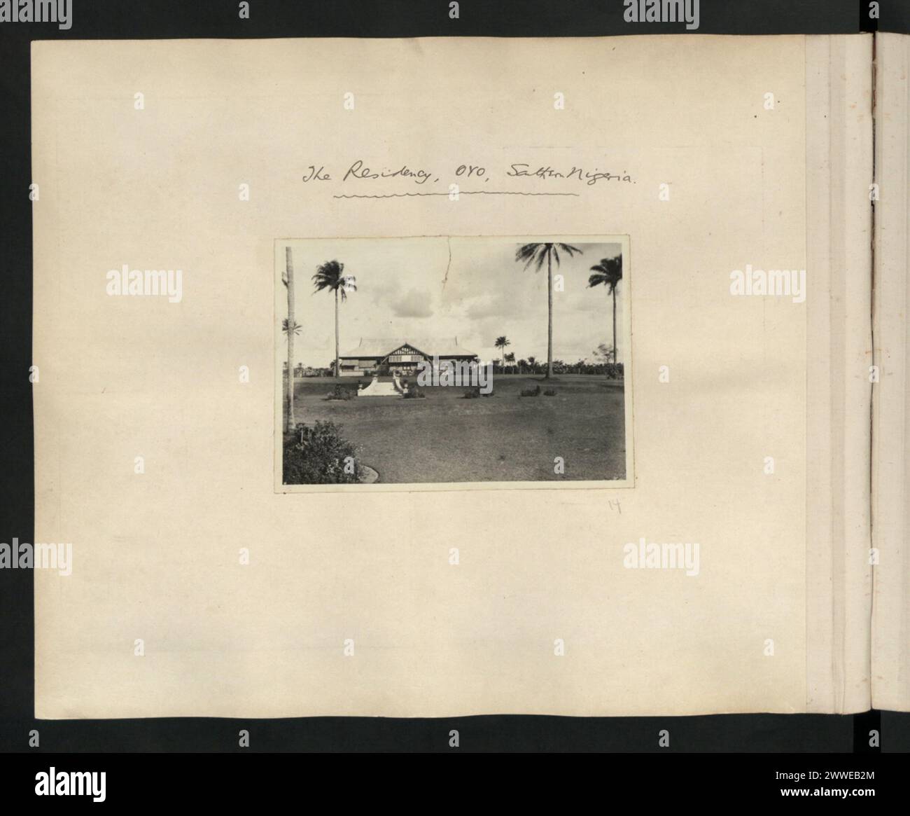 Photograph shows The Residency in Oyo, Southern Nigeria, depicting ...