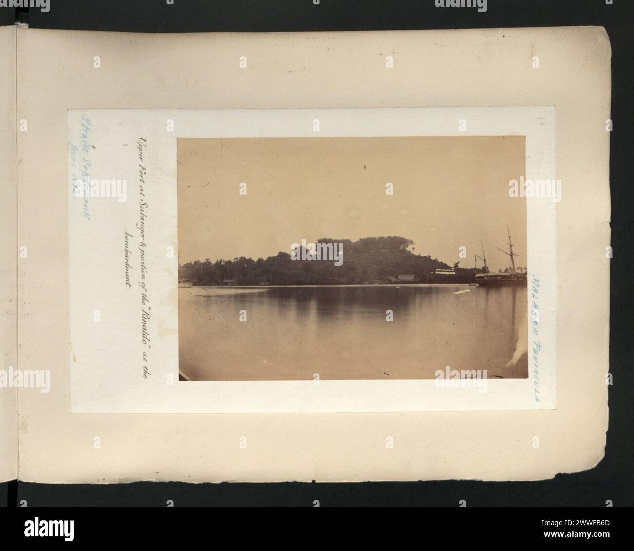 Description: Malayan Peninsula. Upper Fort at Salangor & position of ...