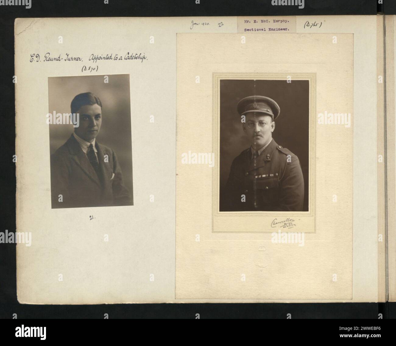 C.D. Round-Turner was appointed to a Cadetship, and Mr E. McG. Morphy ...