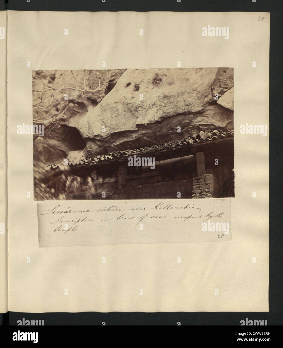 Description: Sesséruwe wiháre near Kallanchia. Inscription over brow of ...