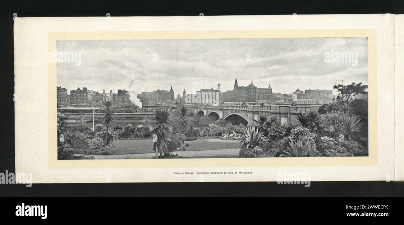 Princes Bridge, the southern approach to Melbourne, Victoria, Australia ...
