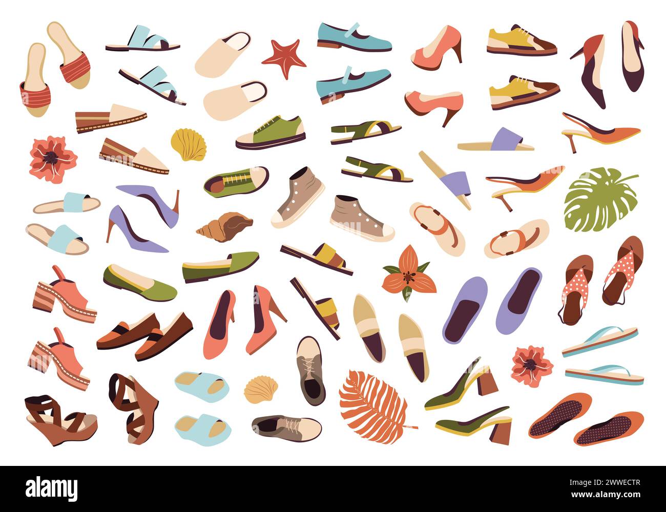 Bundle summer season set Cut Out Stock Images & Pictures - Alamy