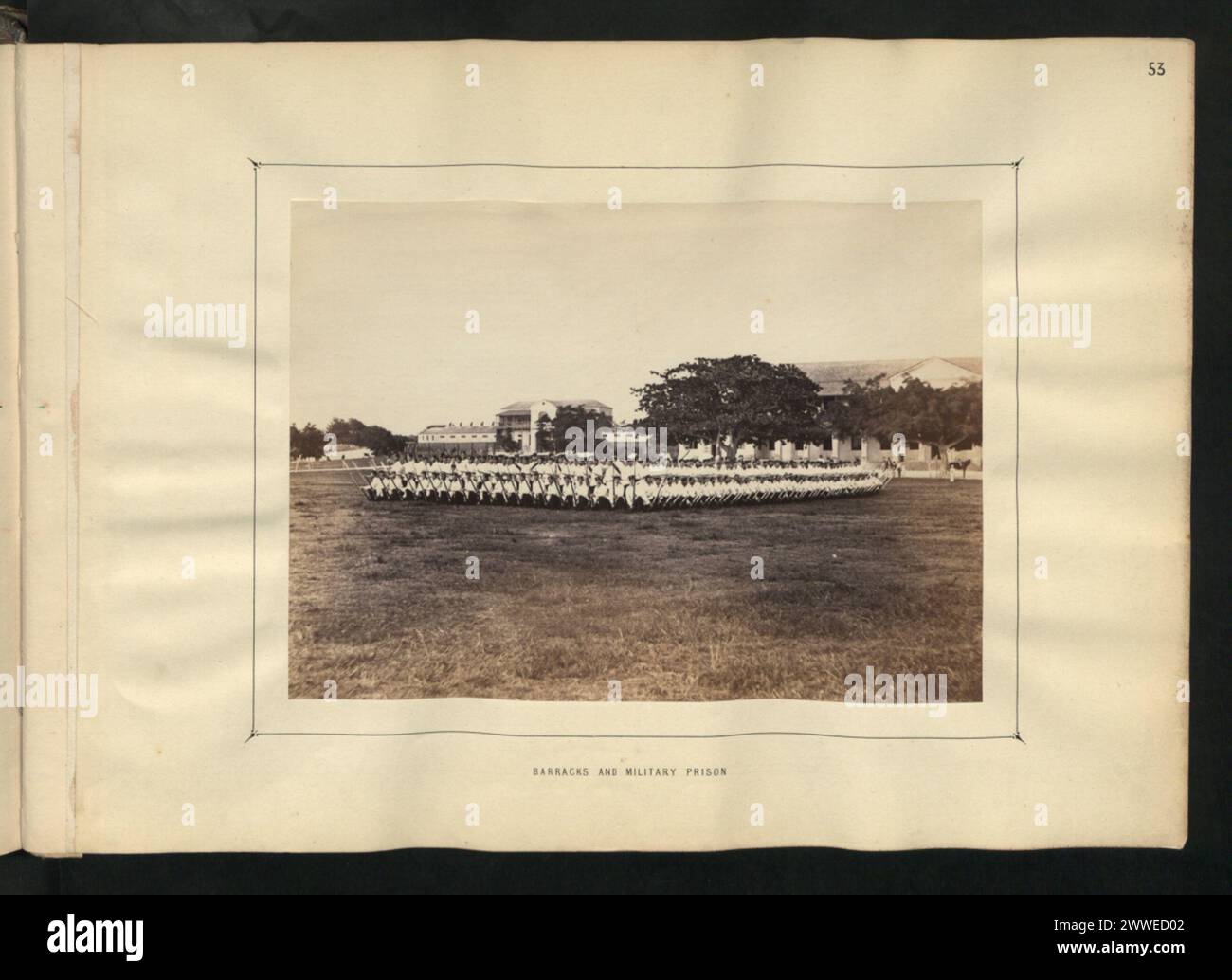 Photographs of the barracks and military prison in Barbados taken in ...