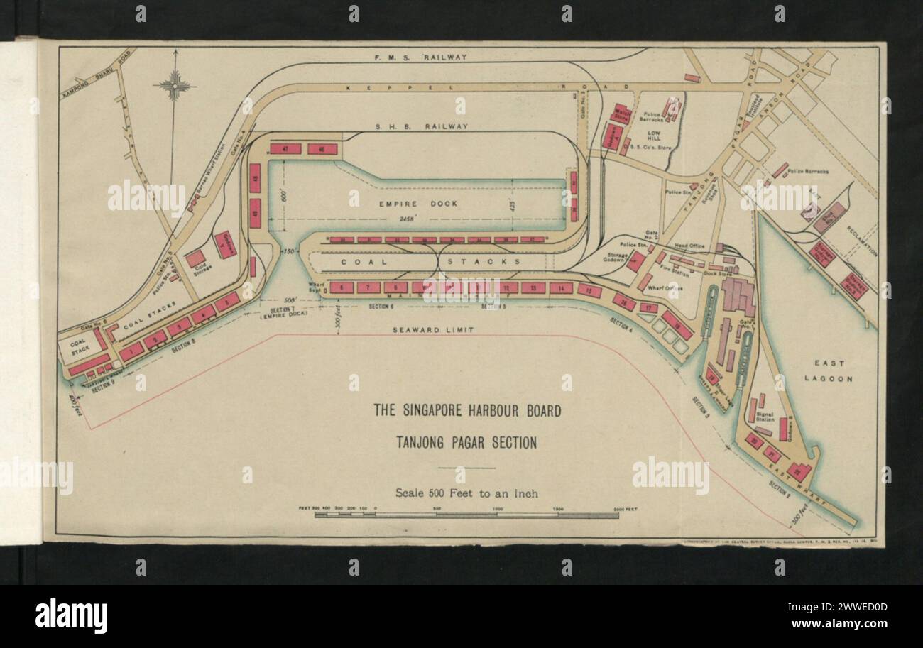 View of the Tanjong Pagar section of the Singapore Harbour Board ...