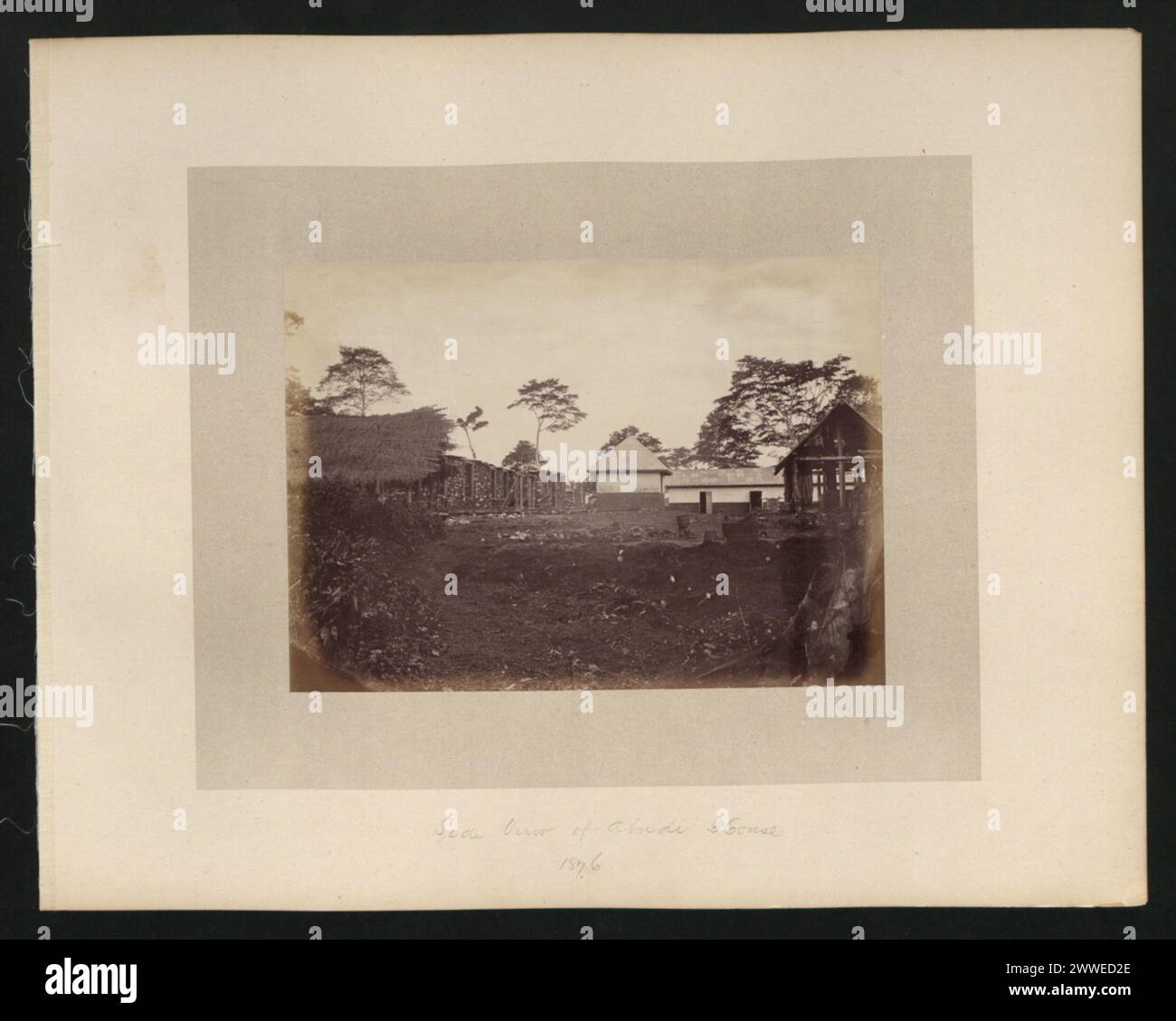 Description: Side view of Abudi House, 1876. Date: 1876 africa Stock ...