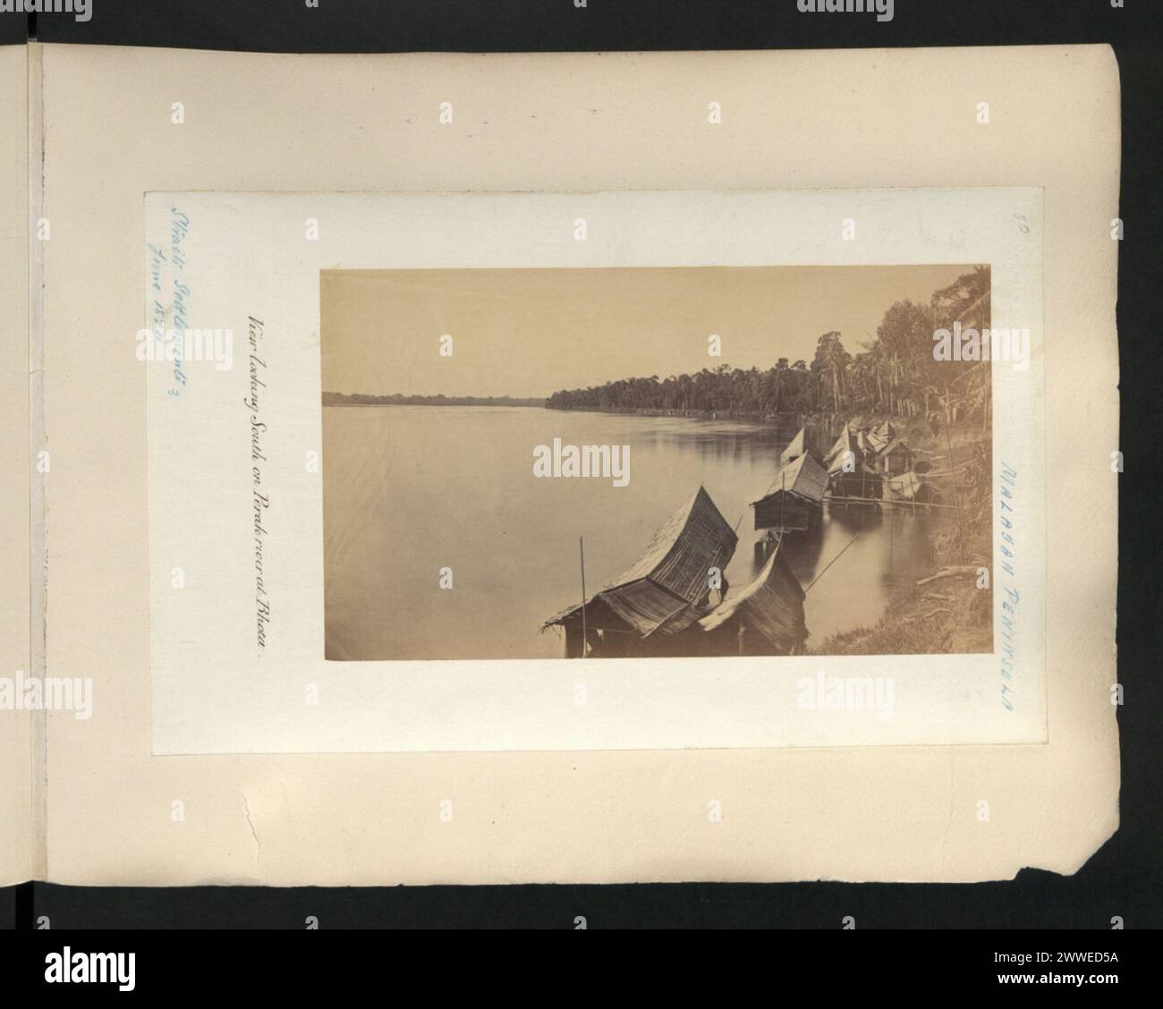 Description: Malayan Peninsula. View looking South on Perak river at ...