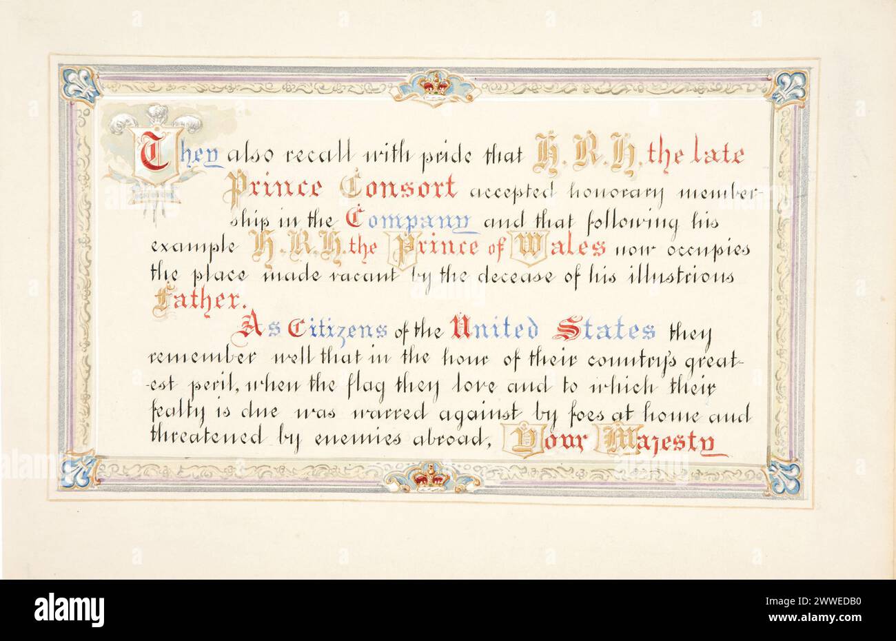 Queen victoria handwriting hi-res stock photography and images - Alamy