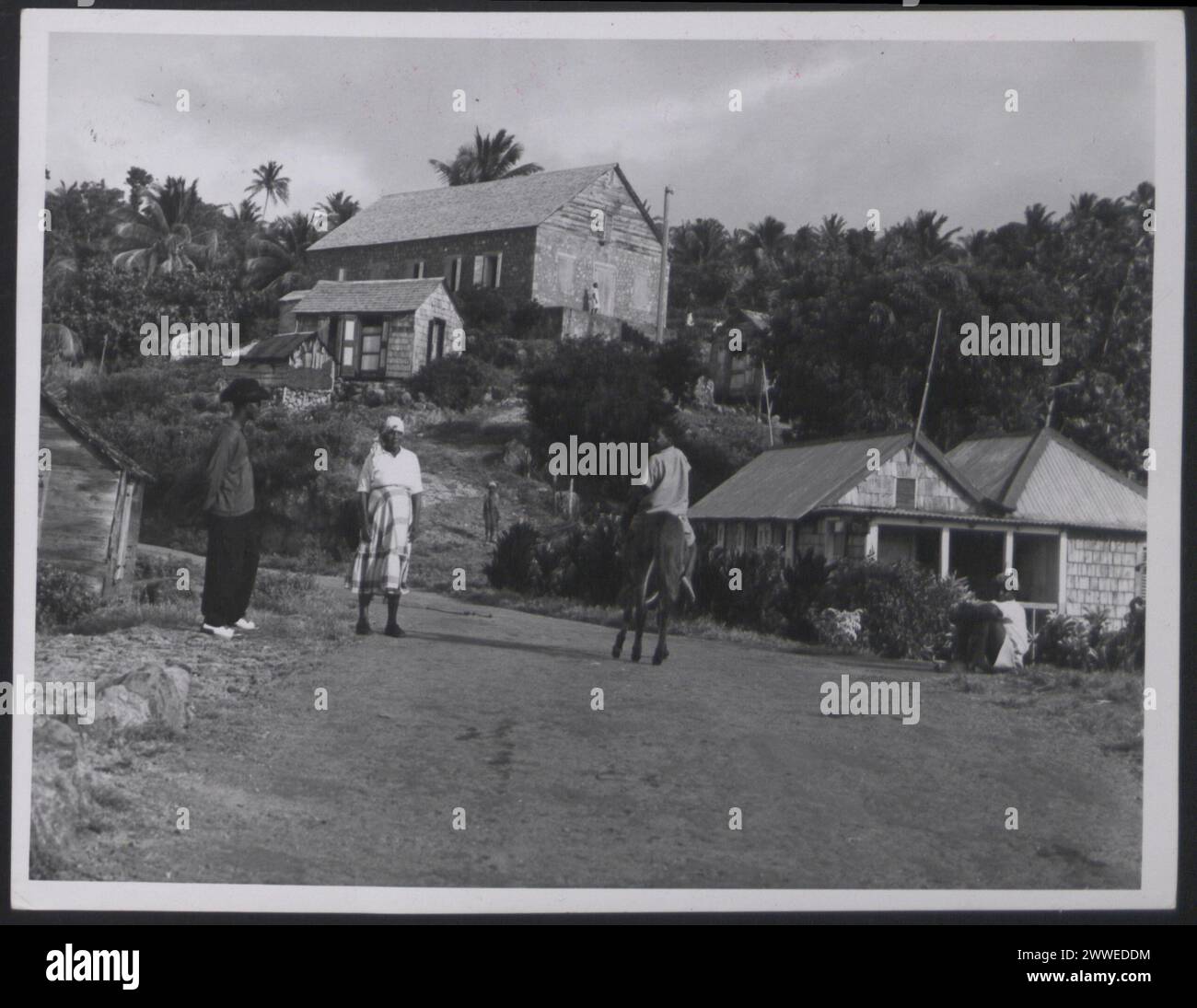 The village of Cudjoe Head in northern Montserrat, Leeward Islands, is ...