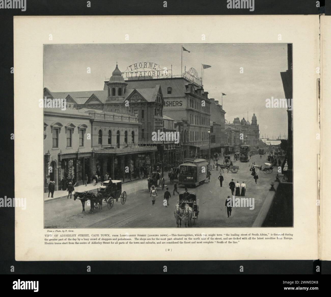 Description: View of Adderley Street, Cape Town, from Longmarket Street ...
