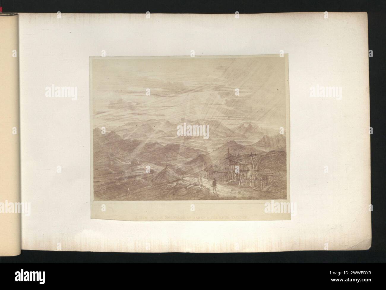 Description: View of the Mountains of Samen and the river. Location ...