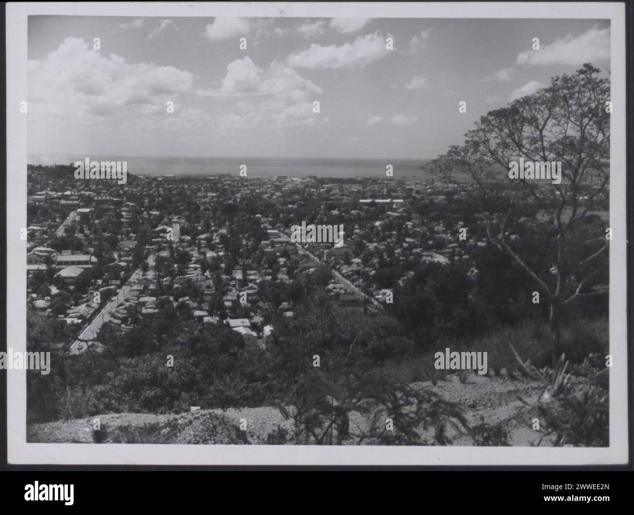 General view of Port of Spain, Trinidad and Tobago, showing urban ...