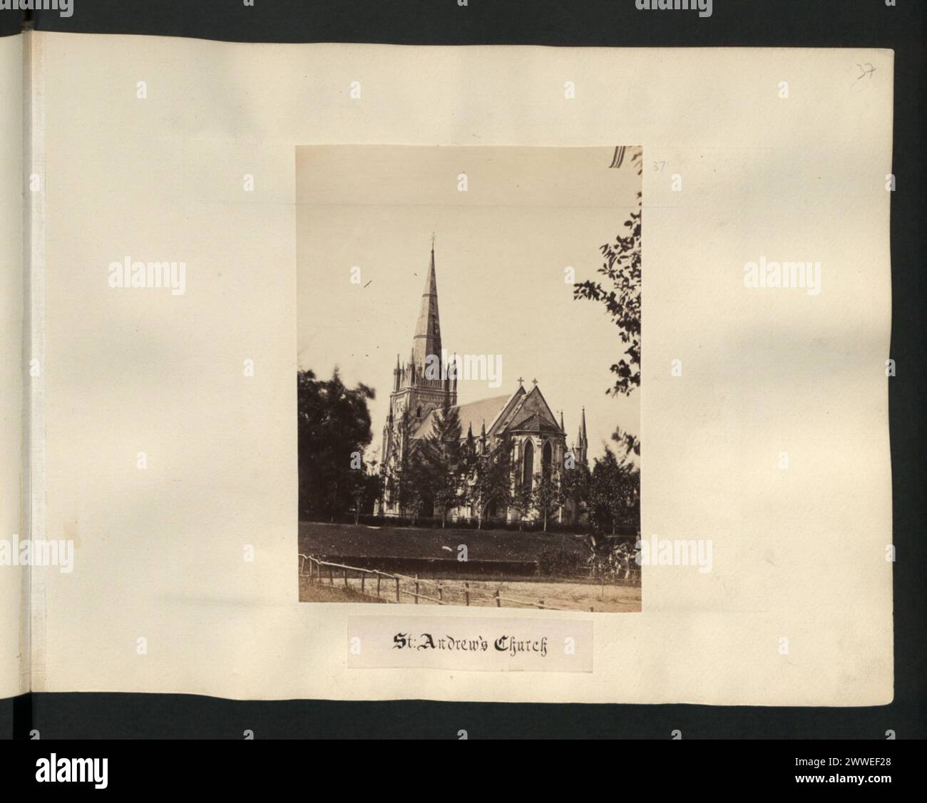 A historical photograph of St. Andrew's Church in Malaya, taken between ...