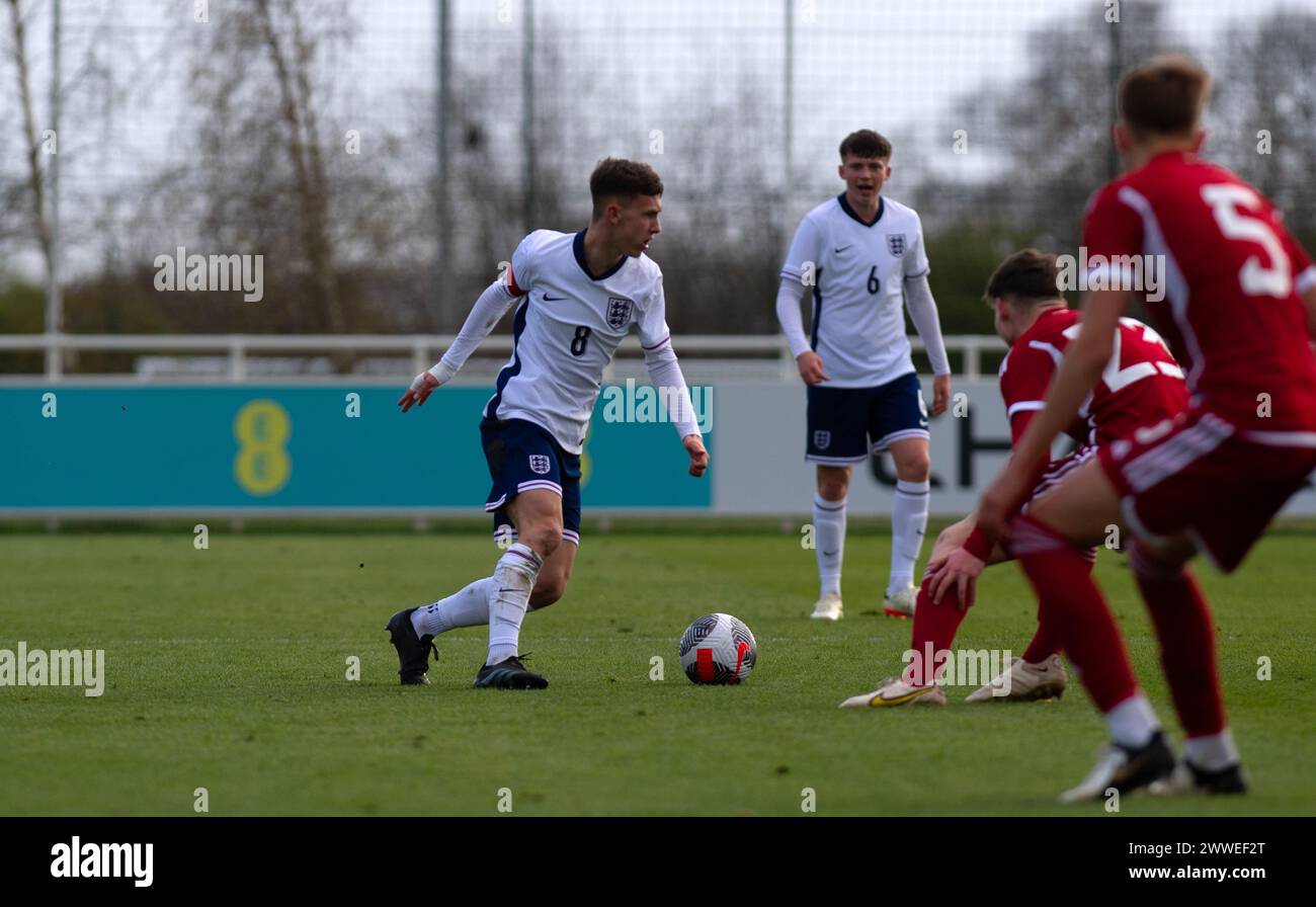 St Georges Park, UK. 23rd Mar, 2024. Christopher Rigg (8) during the ...